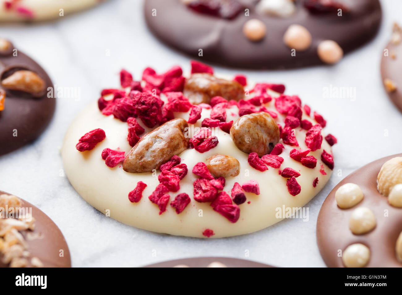 Luxury handmade chocolate mediants, cookies, bites. Traditional french ...
