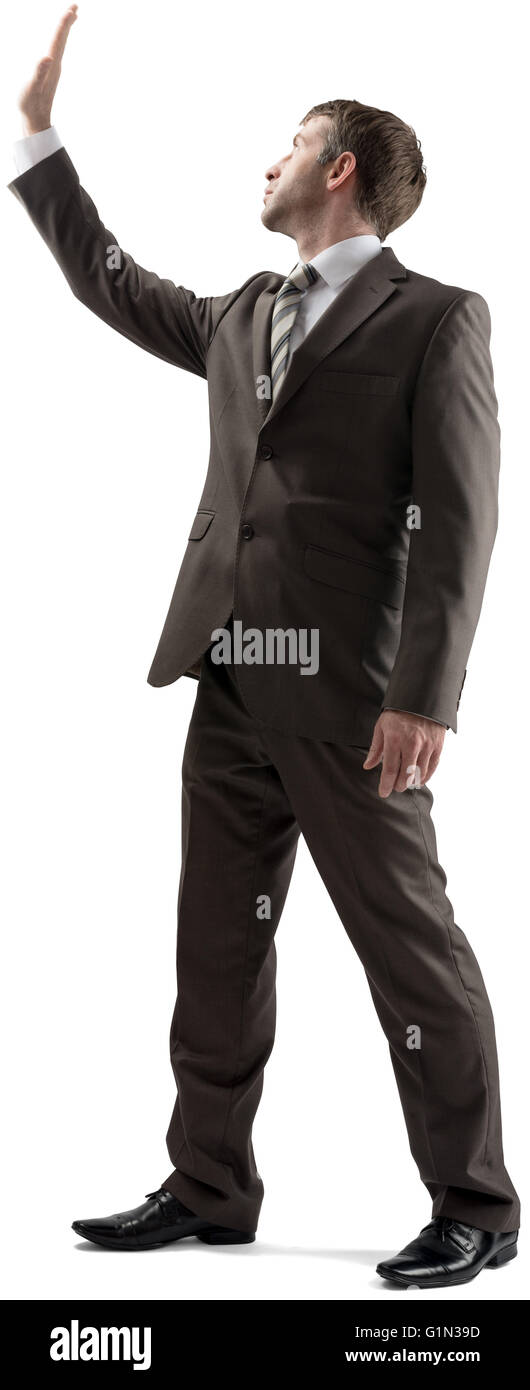Man with hands protecting himself hi-res stock photography and images ...