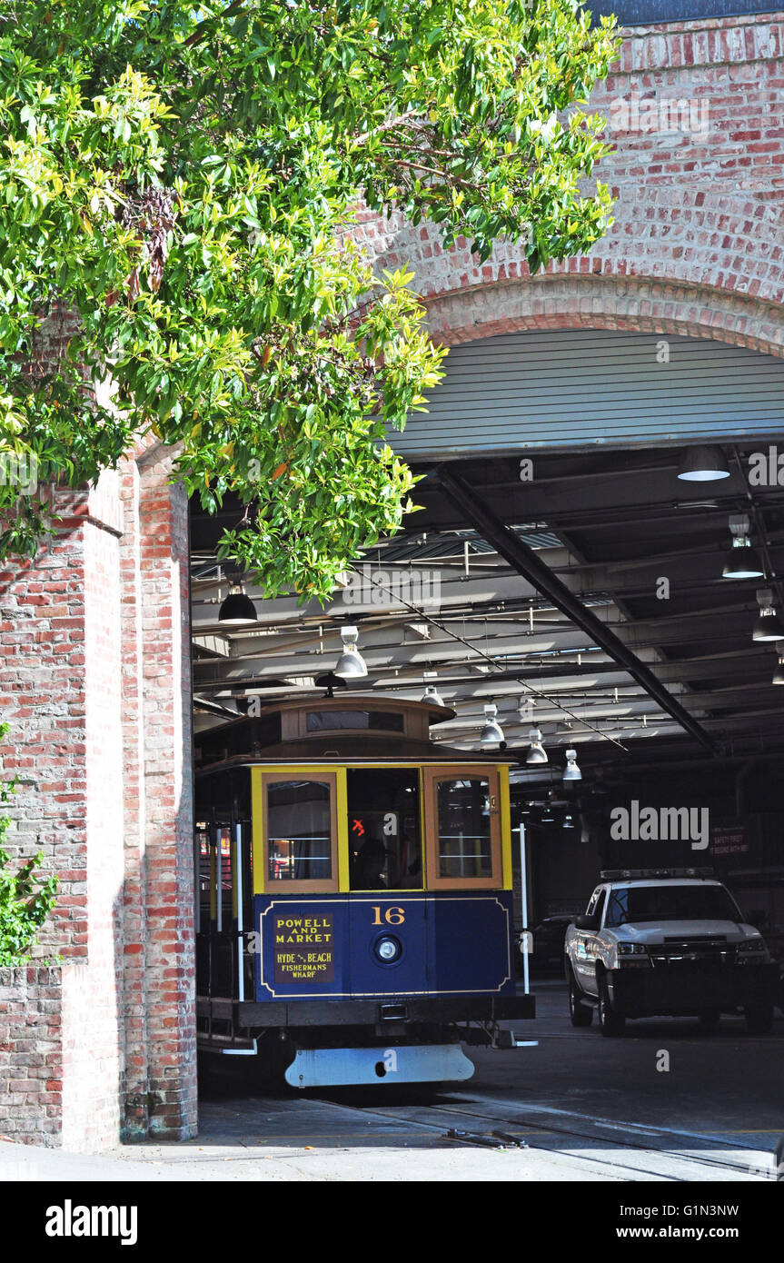 San Francisco, United States of America: a cable car at the 1888 cable ...