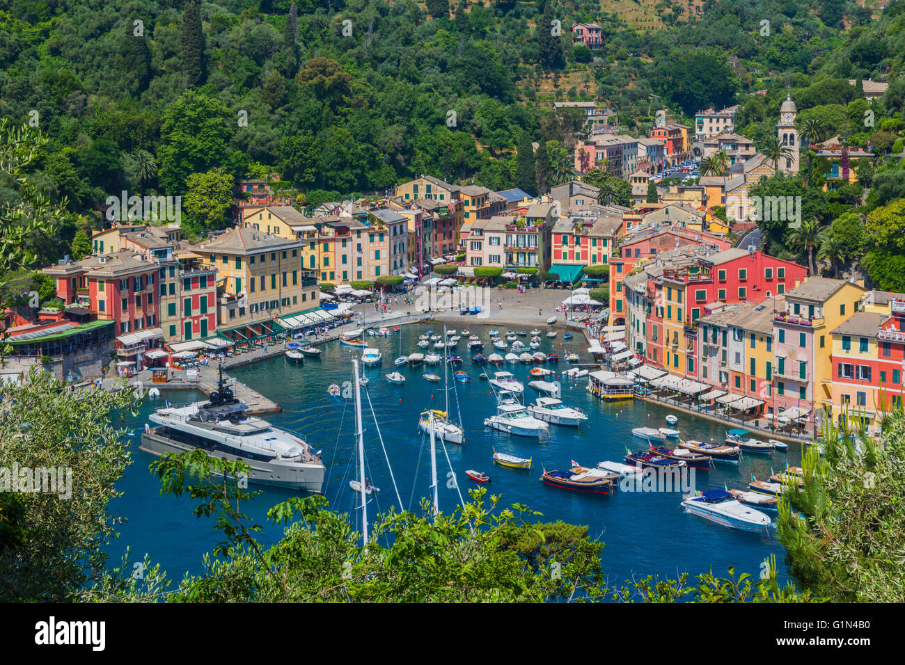 Portofino, Genoa Province, Liguria, Italian Riviera, Italy. Classic ...