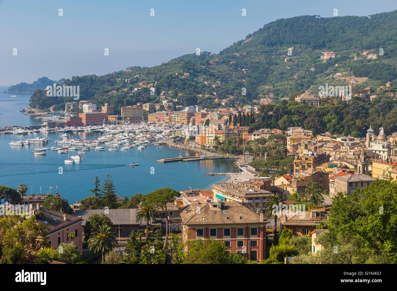 Santa Margherita Ligure, Genoa Province, Liguria, Italy. Overall view ...