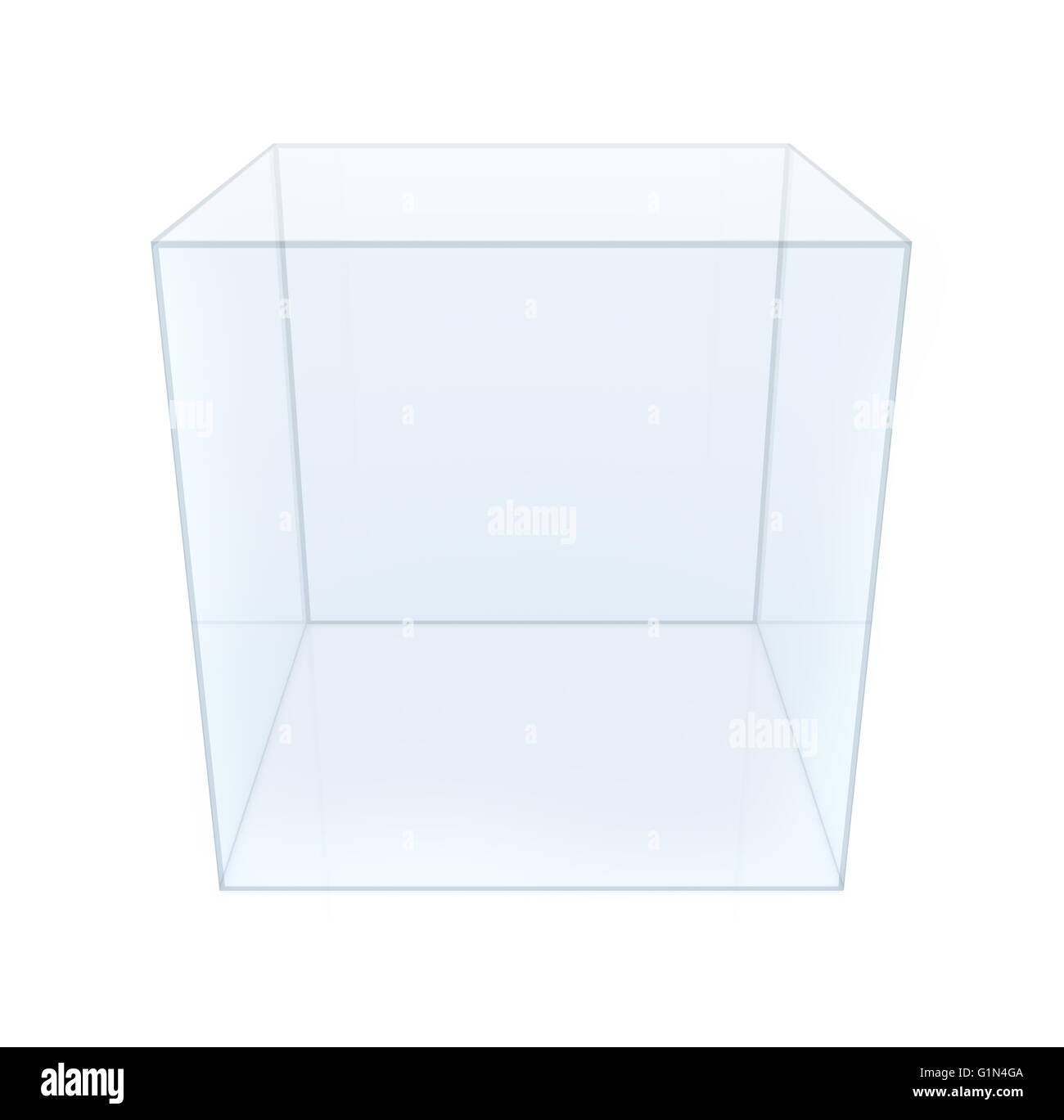 Empty Glass Cube Stock Photo - Alamy