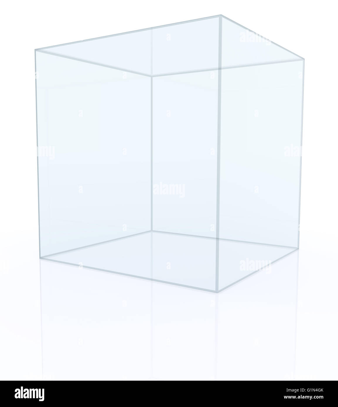Empty transparent glass box Stock Photo - Alamy