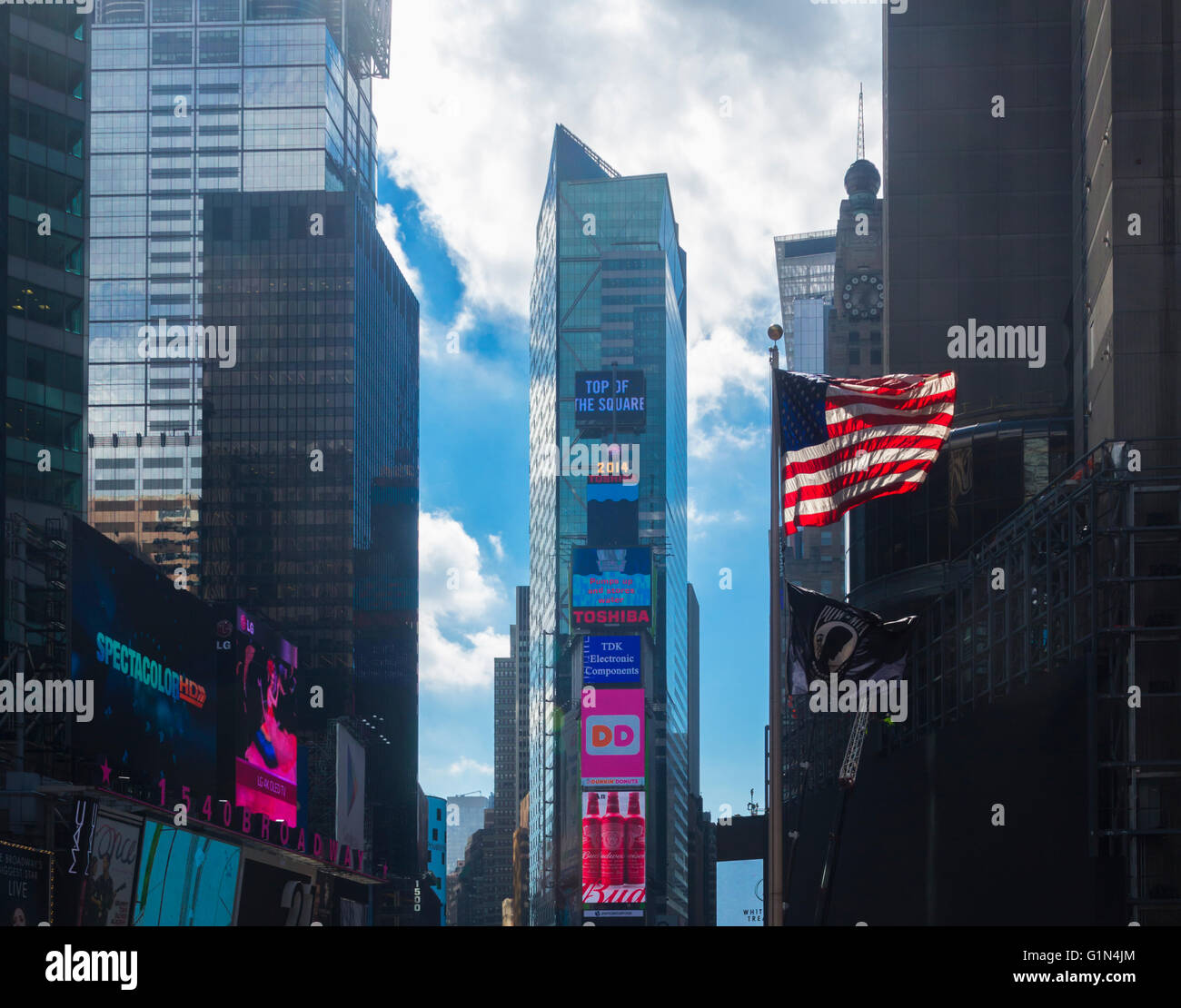 American flag at times square hi-res stock photography and images - Alamy