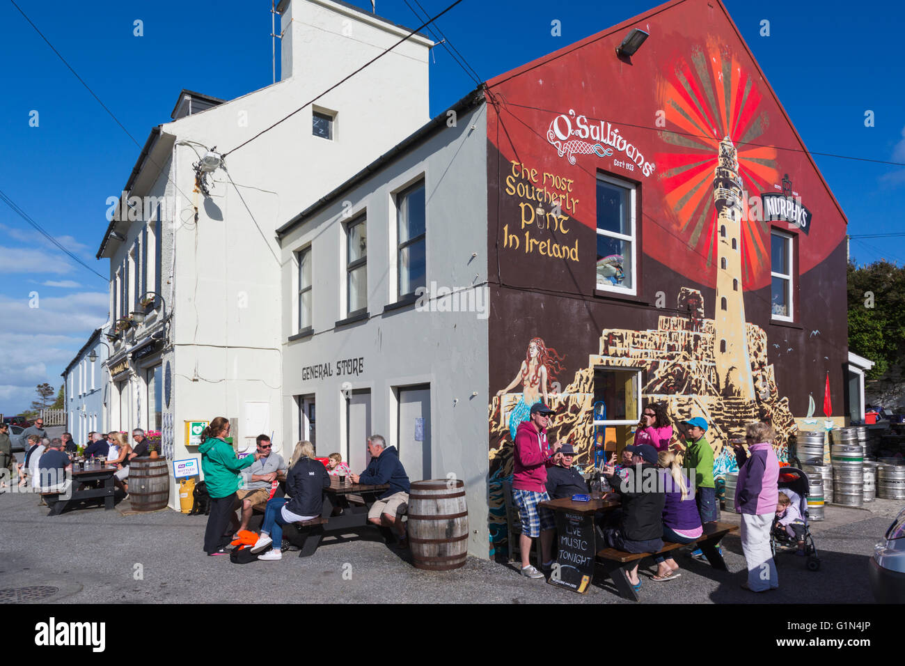 Crookhaven, County Cork, Republic of Ireland. Eire. Summer tourists ...
