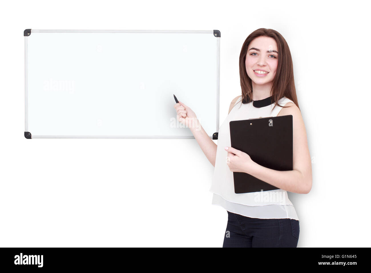 Portrait of coaching woman Stock Photo - Alamy