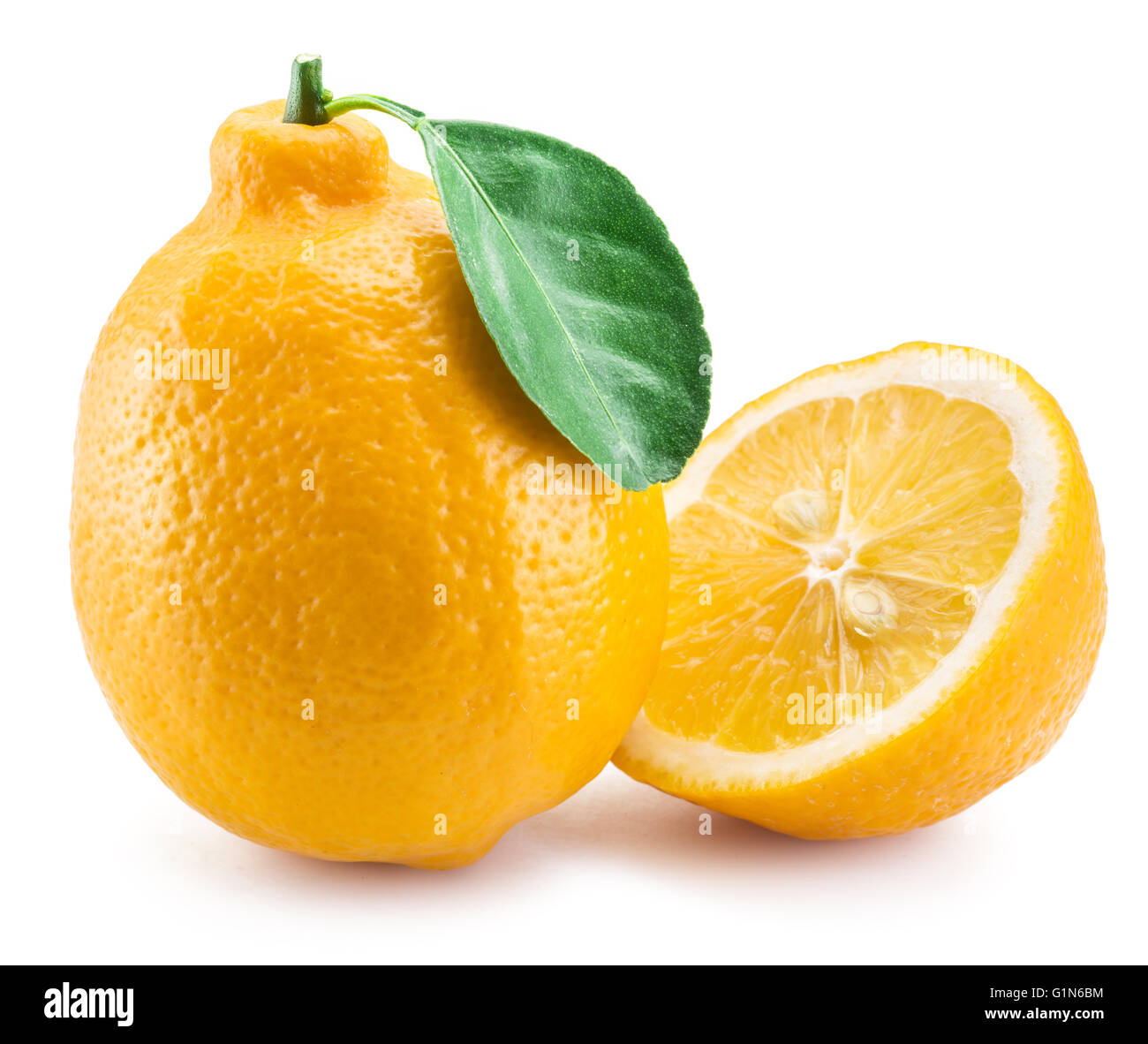 Lemon slice and leaf hi-res stock photography and images - Alamy