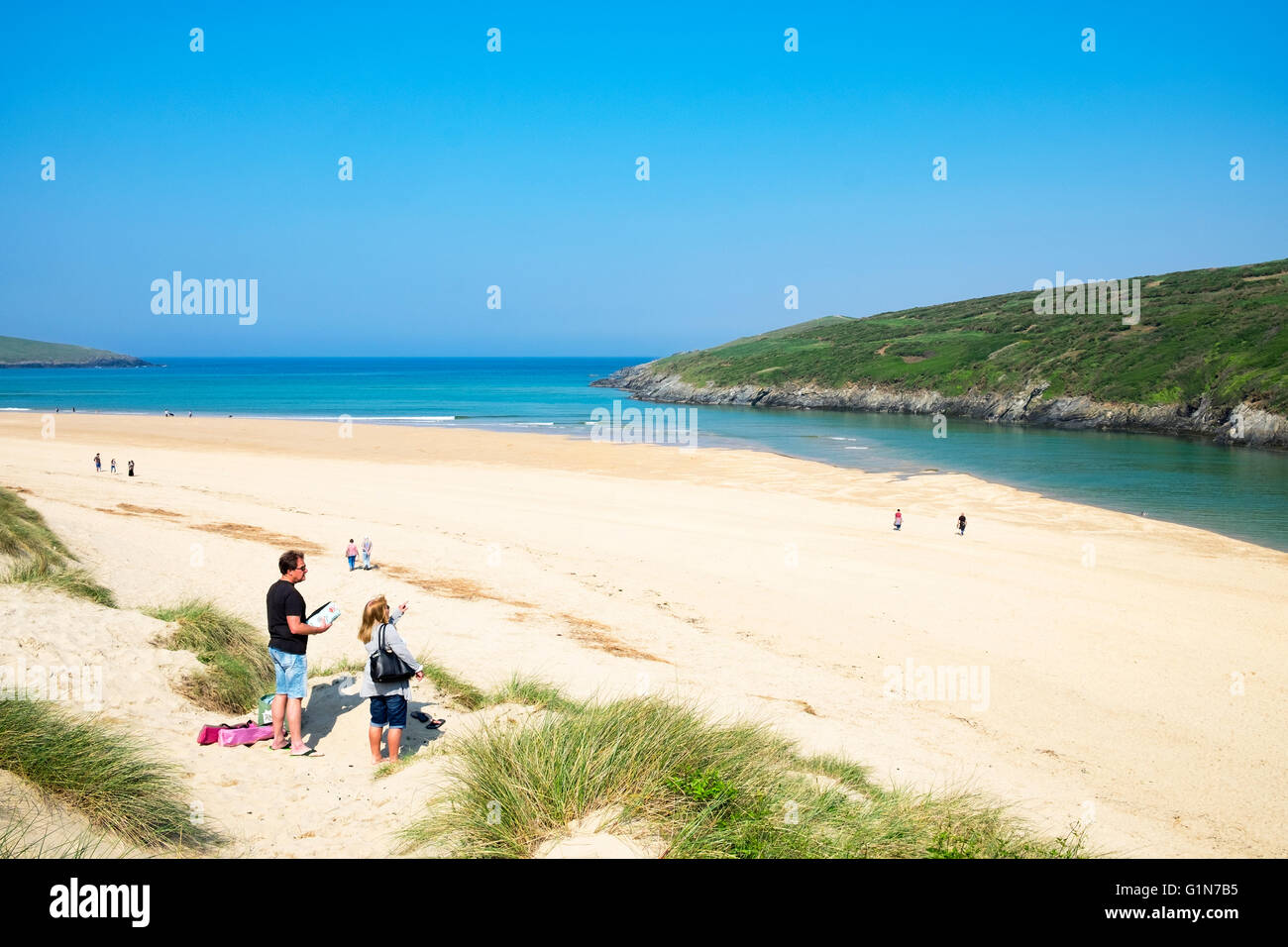 Crantock beach near Newquay in Cornwall, England, UK Stock Photo - Alamy
