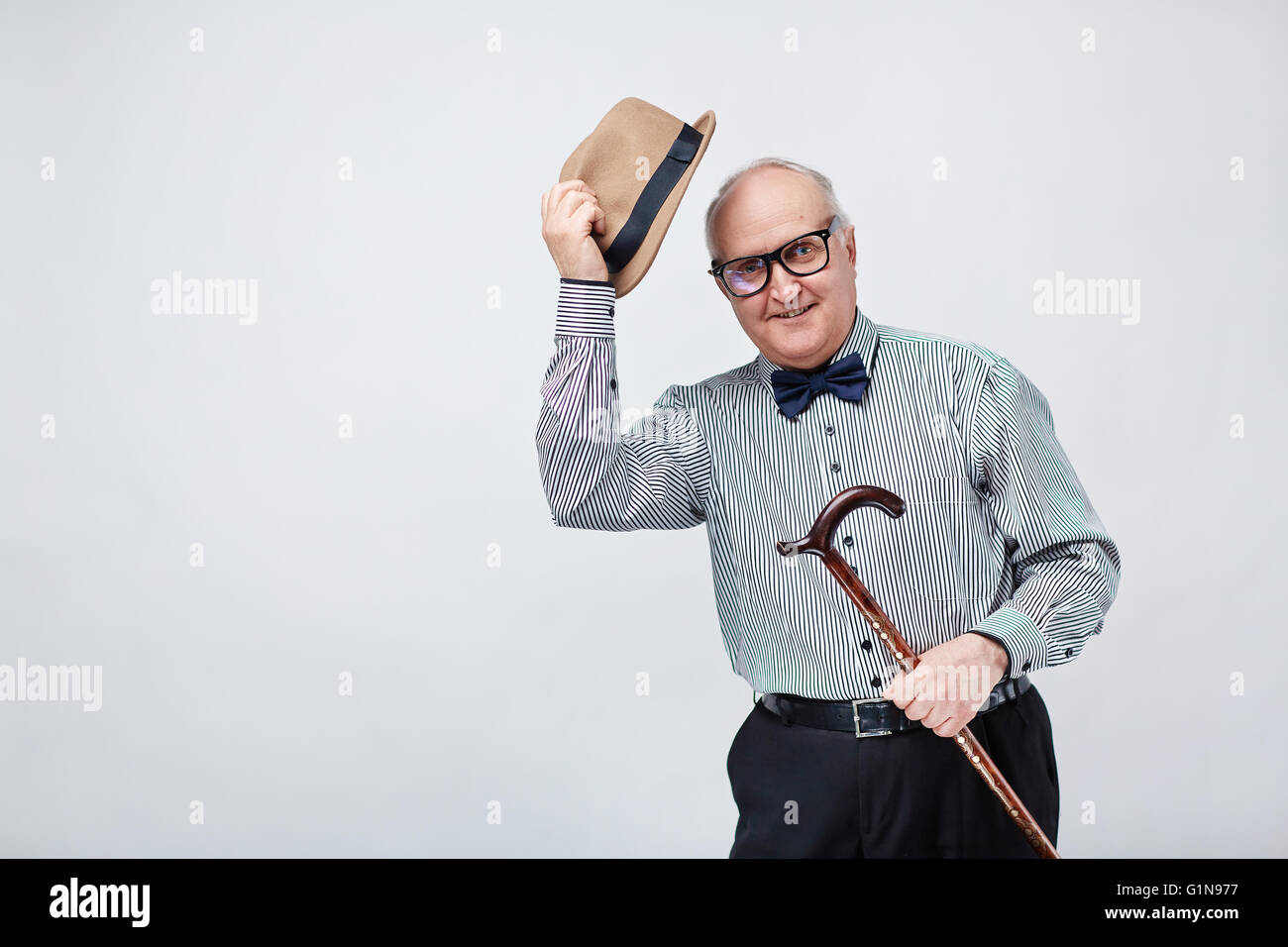 Funny senior man Stock Photo - Alamy