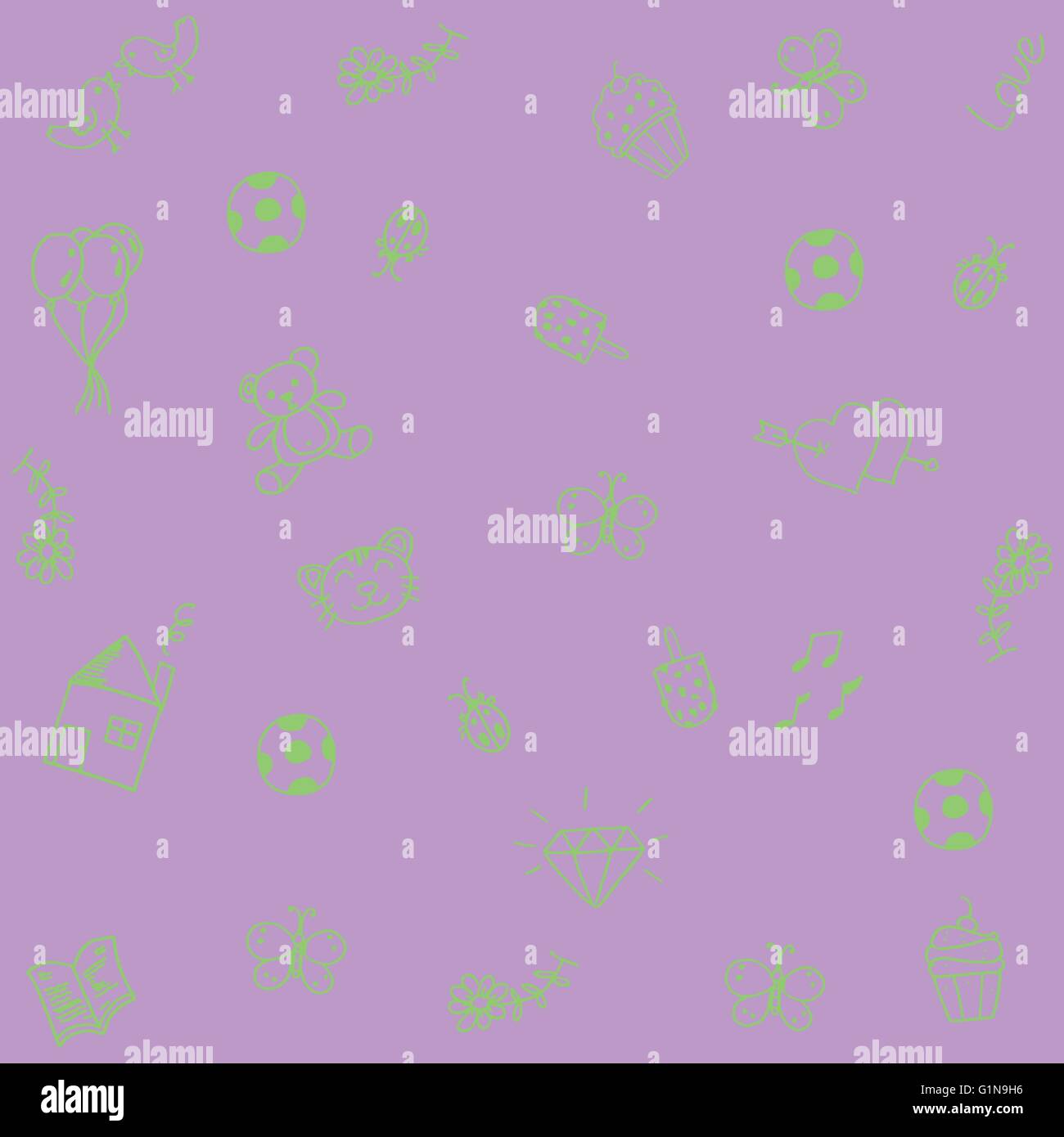 Toy and doll doodle art Stock Vector Image & Art - Alamy