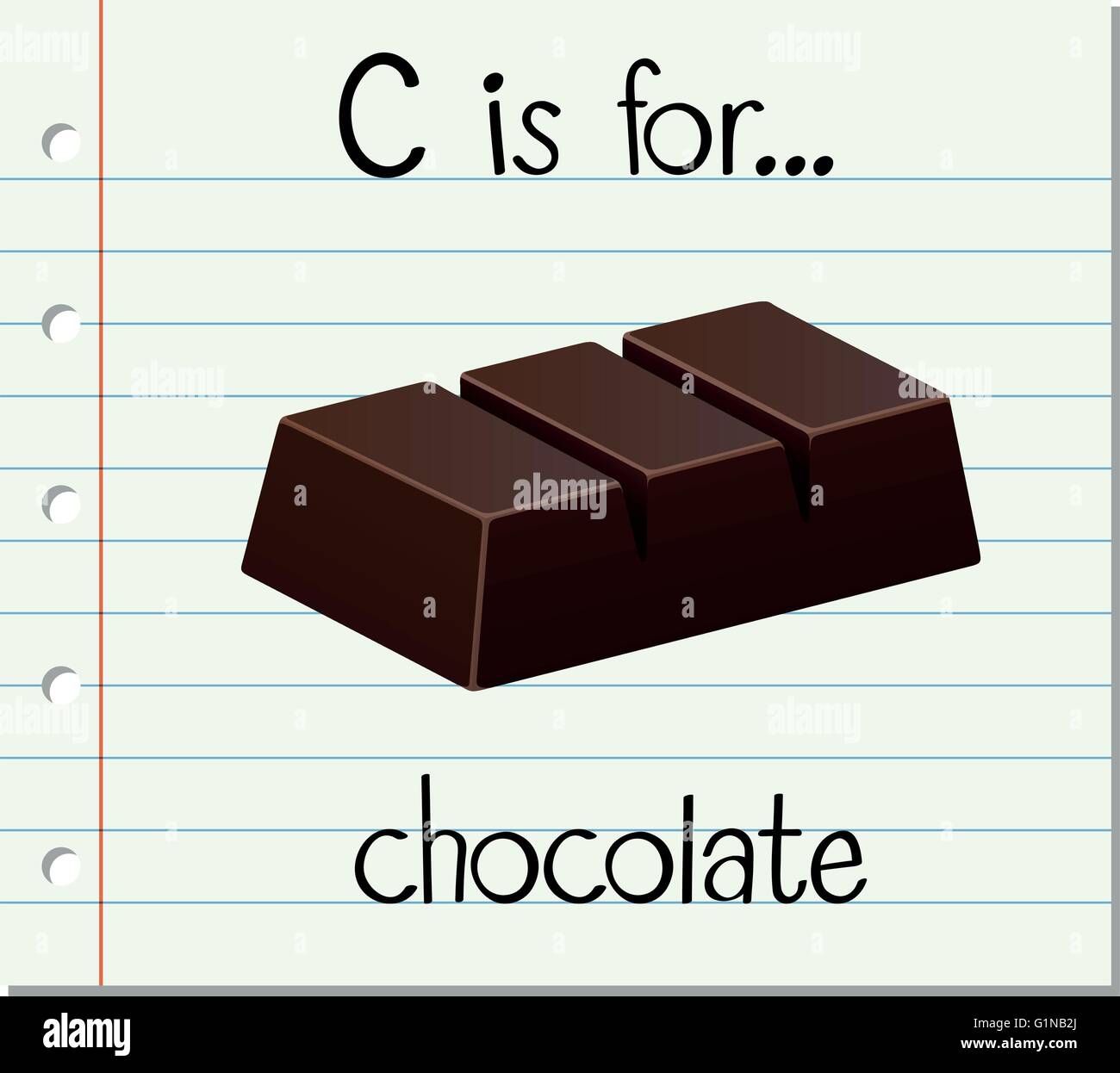 Flashcard letter C is for chocolate illustration Stock Vector Image ...