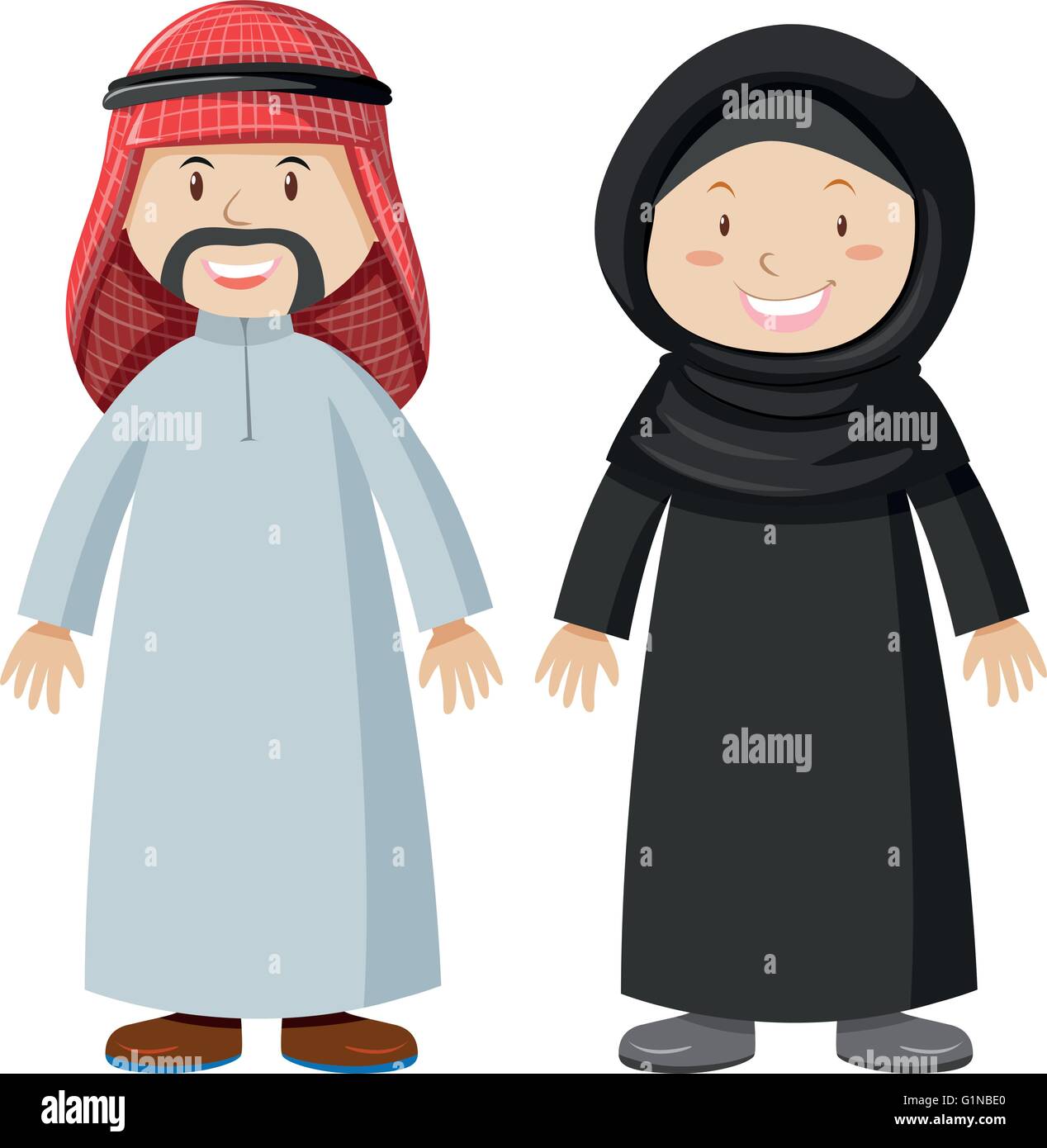 Arab man woman Cut Out Stock Images & Pictures - Alamy