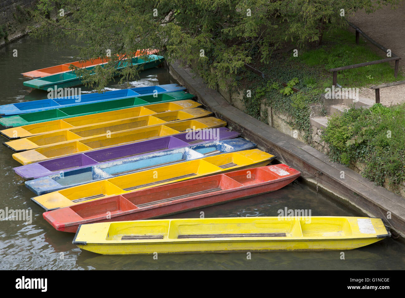 Rowing Boats for Hire, Oxford, England, UK Stock Photo - Alamy