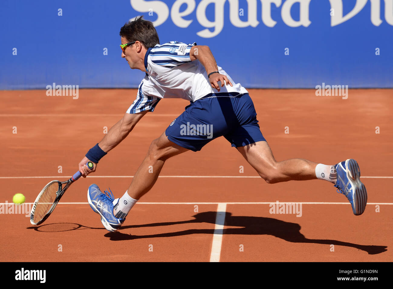BARCELONA - APR 21: Tommy Robredo (Spanish tennis player) plays at the ...