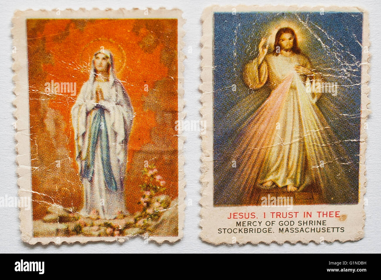 UZHGOROD, UKRAINE - CIRCA MAY, 2016: Postage stamps showed Jesus Christ ...