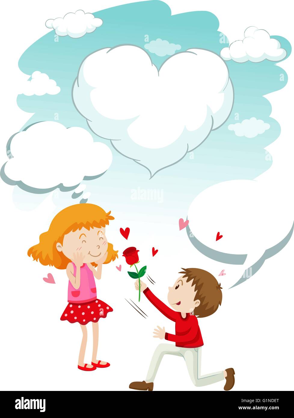 Man giving gift girl Stock Vector Images - Alamy