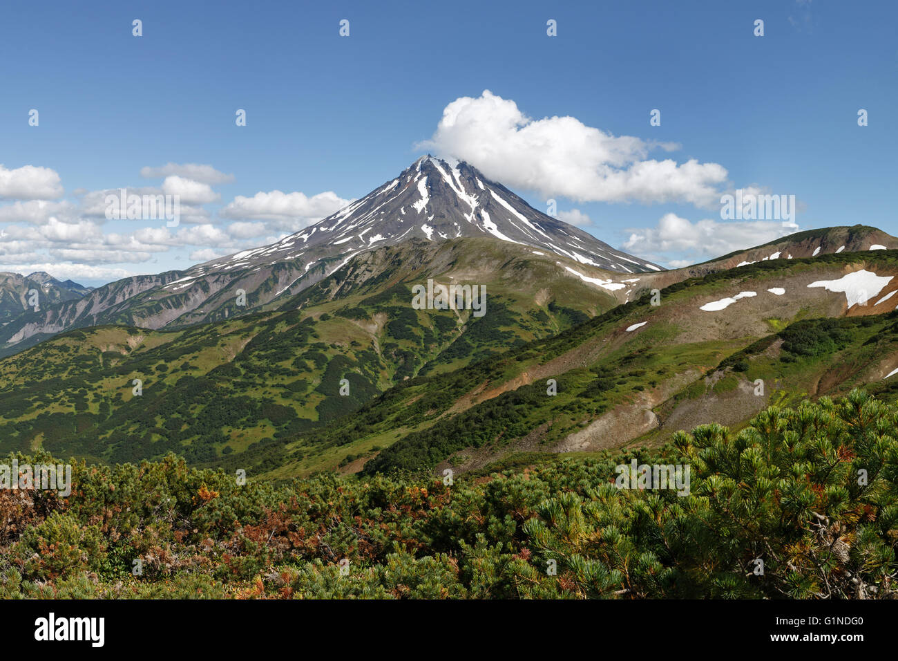 Beautiful volcanic landscape on Kamchatka Peninsula: picturesque view ...
