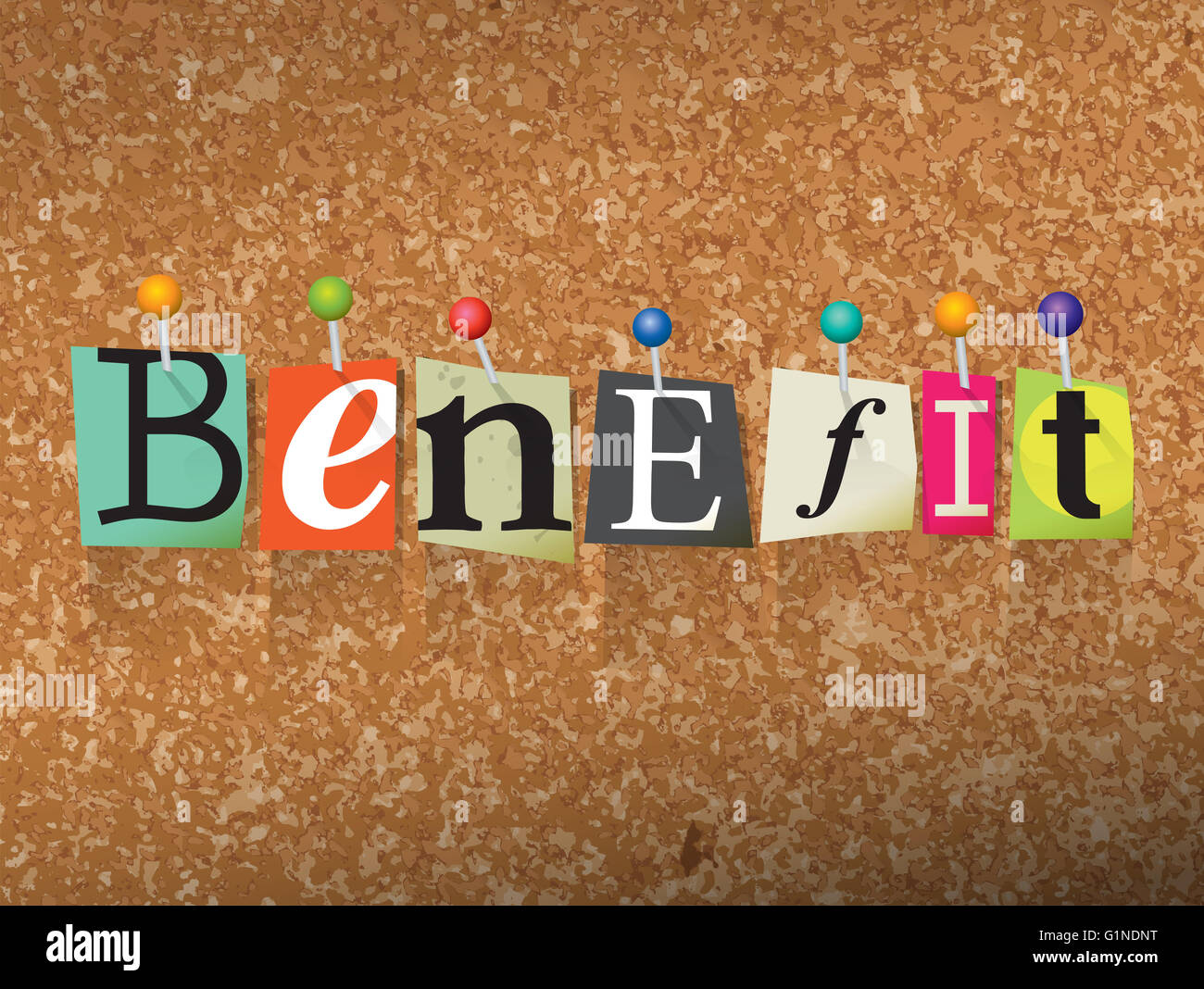 Benefits word cut hi-res stock photography and images - Alamy