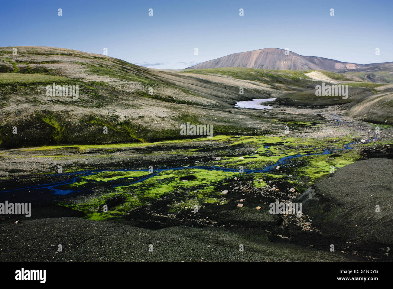Iceland green high mountain landscape hi-res stock photography and ...