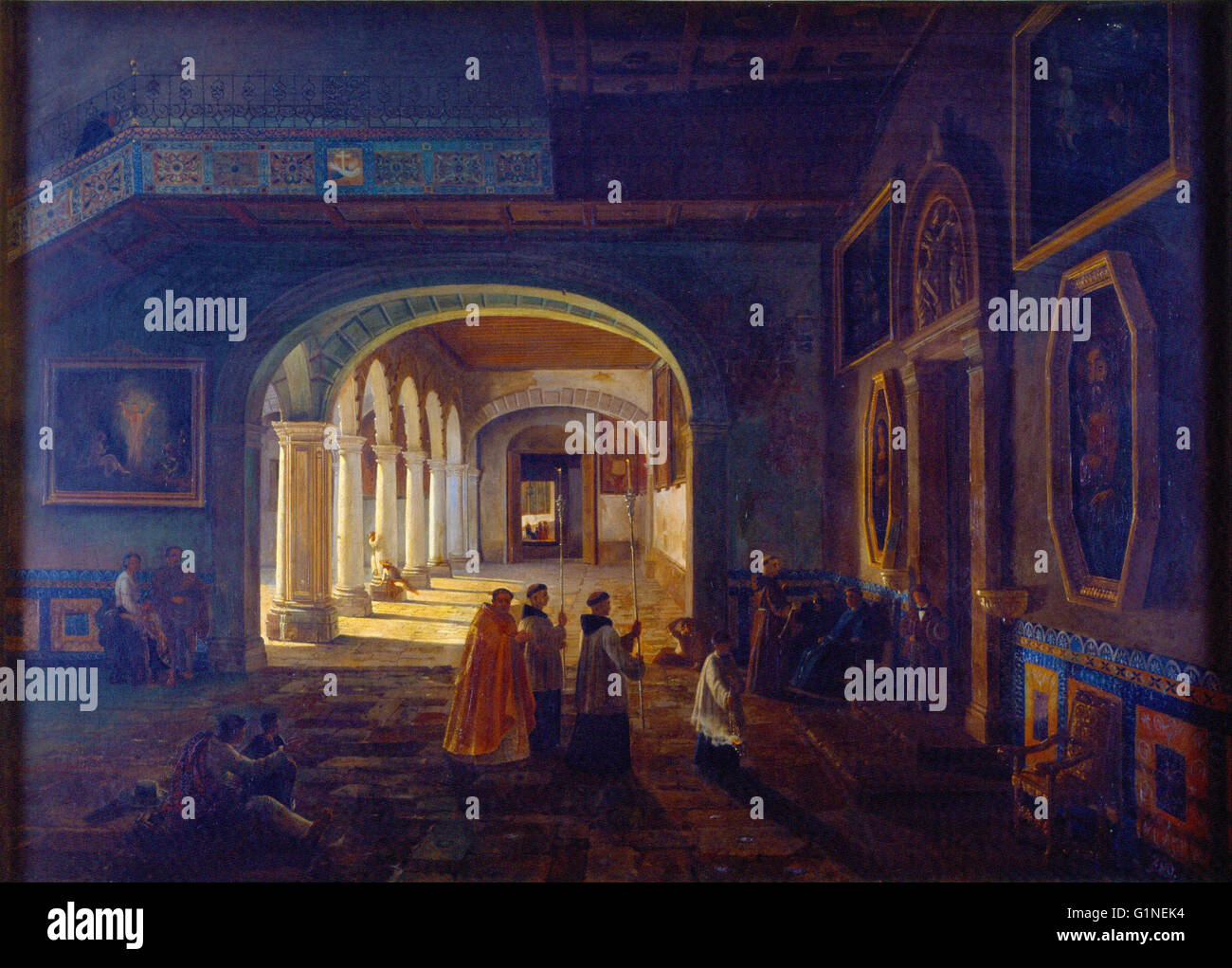 Eugenio Landesio - The Antesacristy of the Franciscan Convent - Museo ...