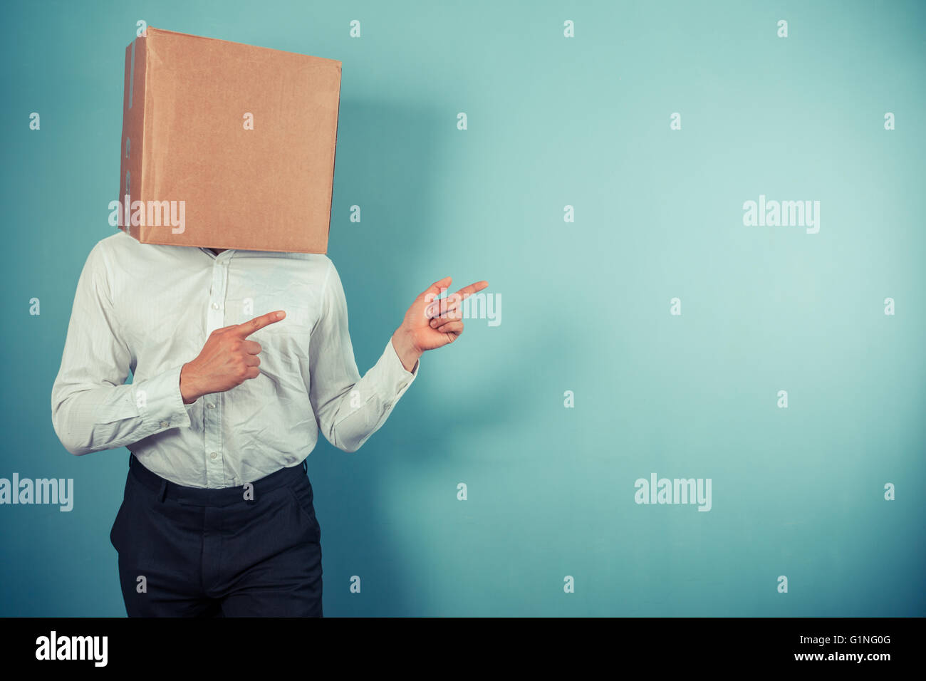 Man cardboard box mask hi-res stock photography and images - Alamy