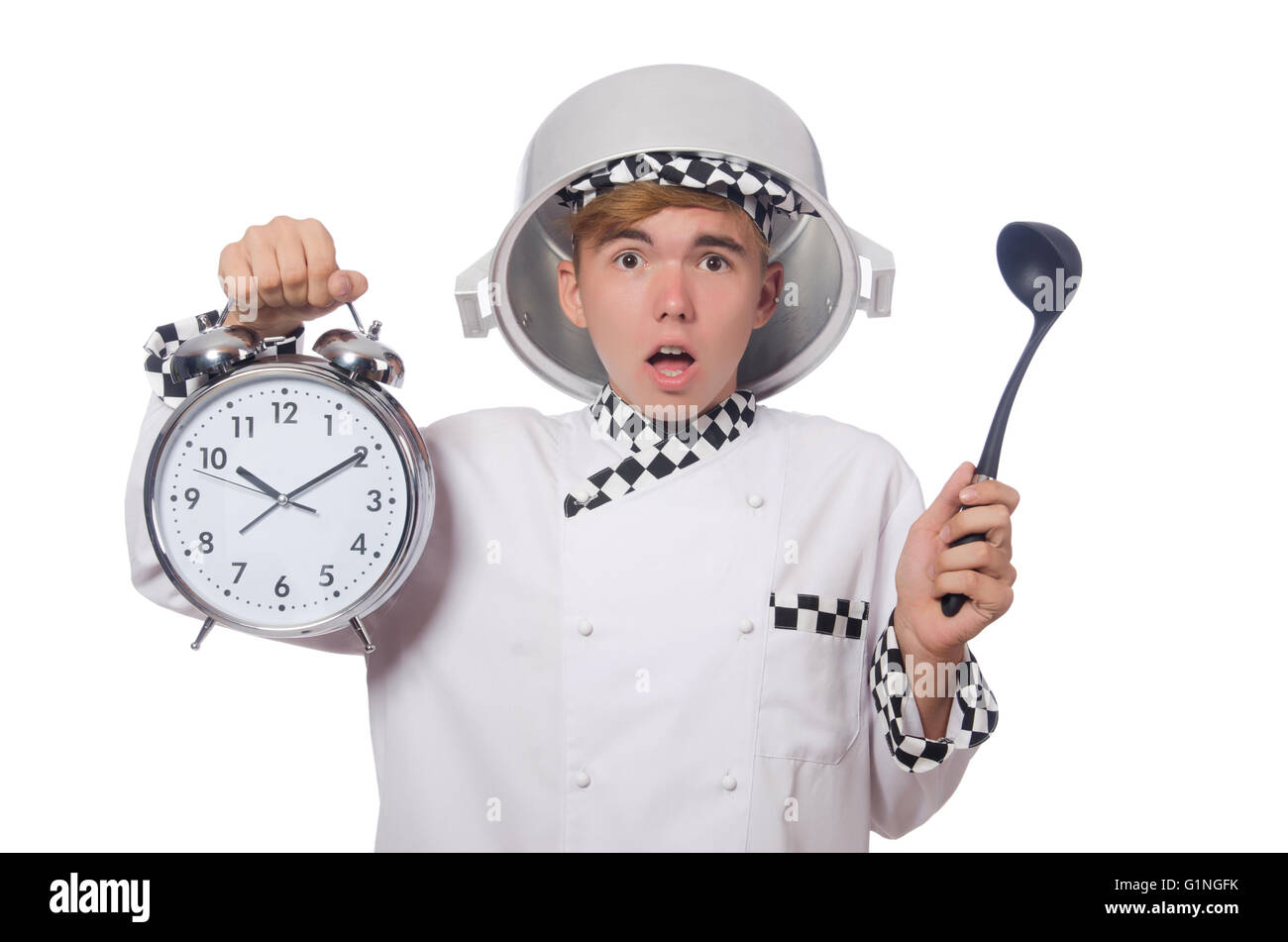 Funny cook isolated on white Stock Photo - Alamy