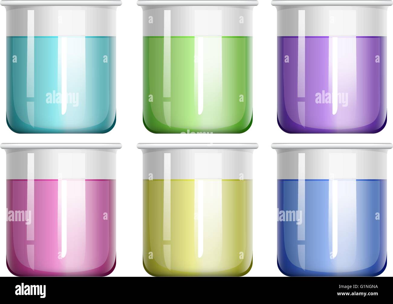 Liquid mixture in glass beaker illustration Stock Vector Image & Art ...