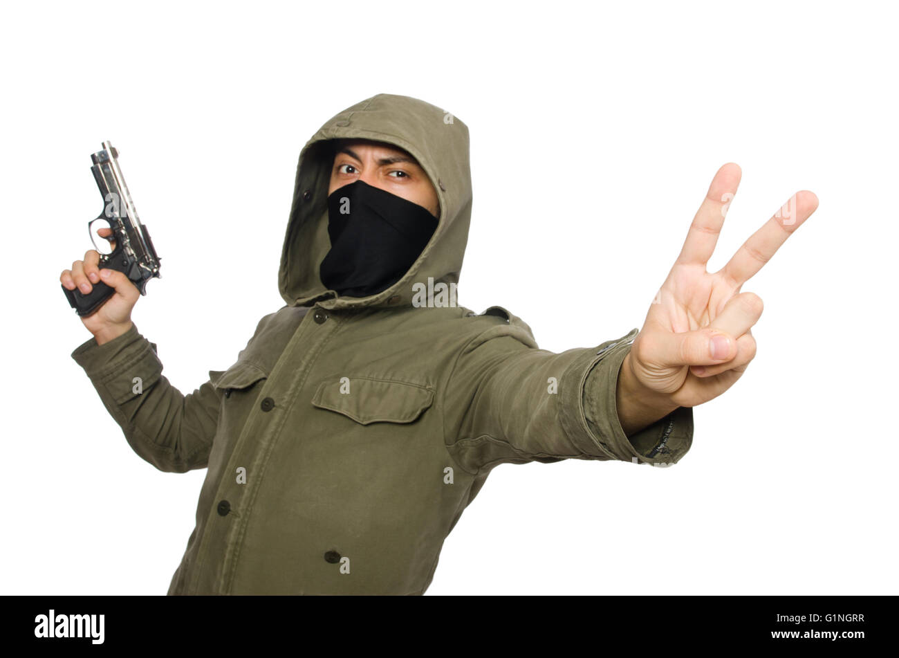 Masked Man With Gun
