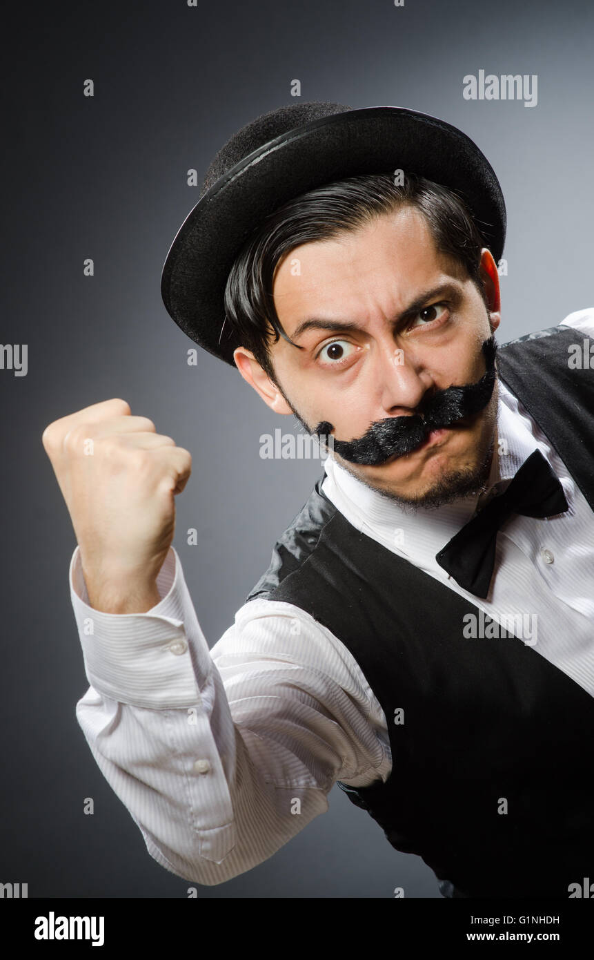 Funny man in vintage concept Stock Photo - Alamy