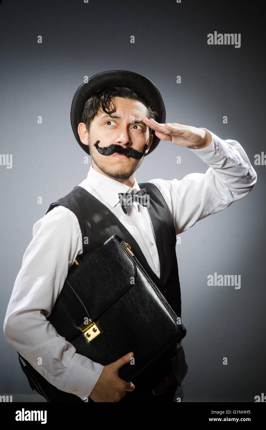 Funny man in vintage concept Stock Photo - Alamy