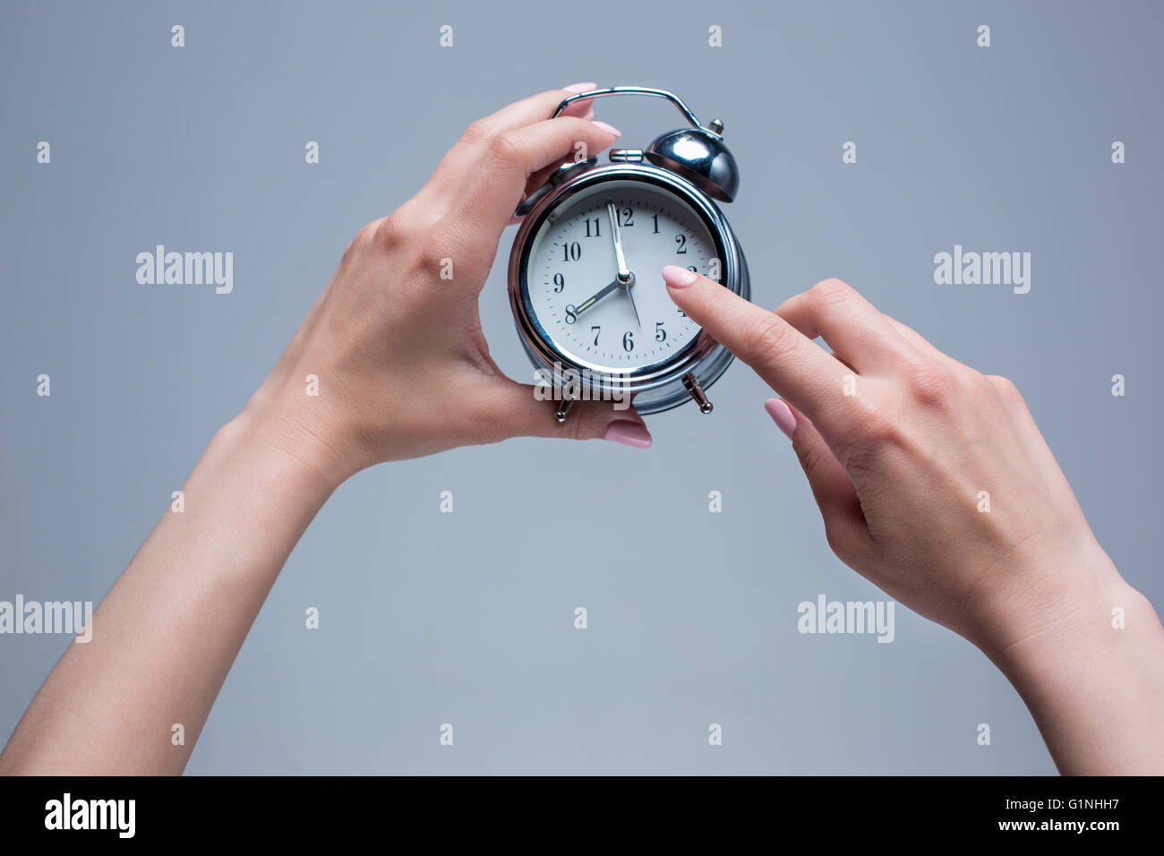 Time clock hands human hi-res stock photography and images - Alamy