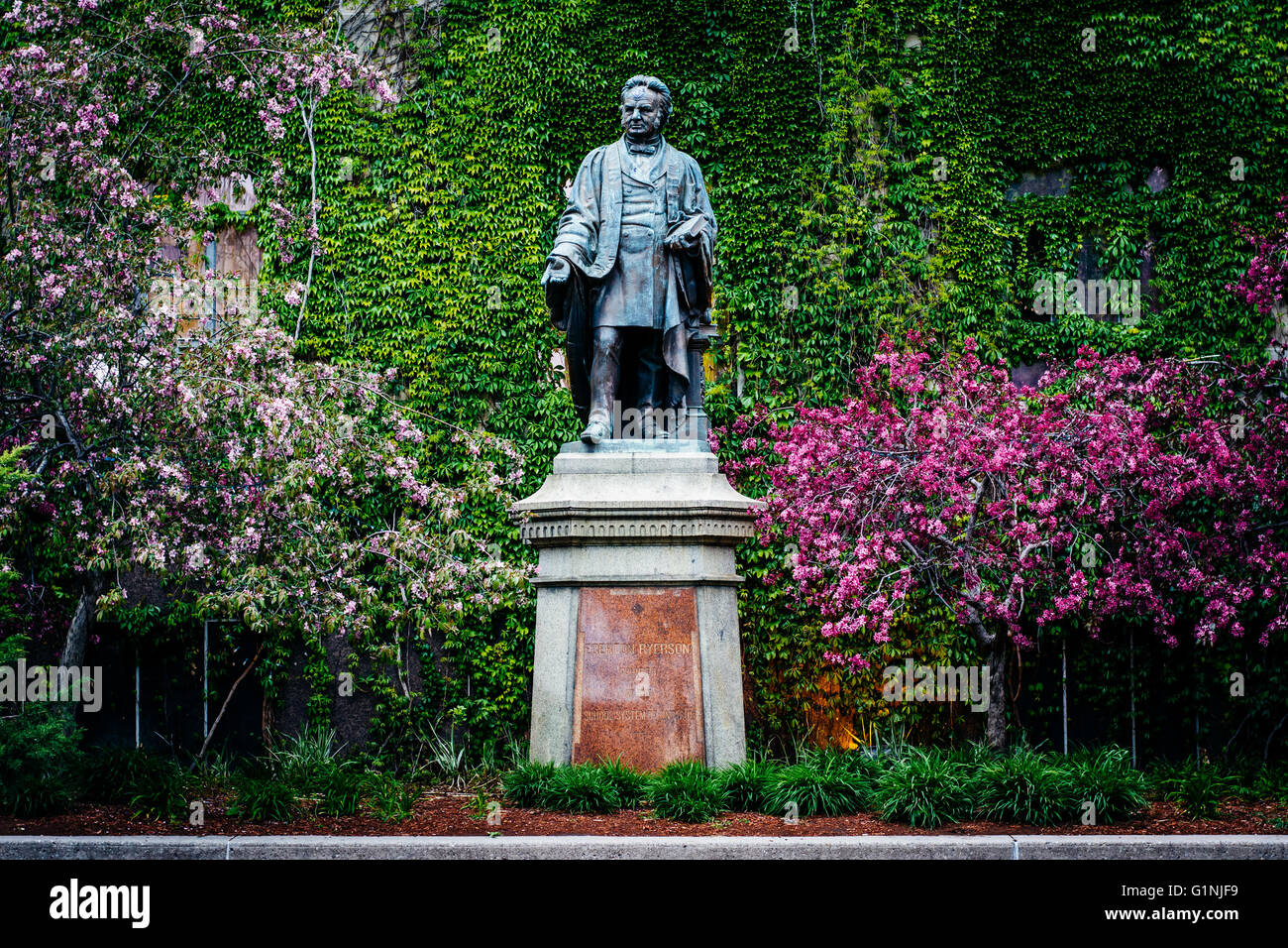 Statue of Ecerton Ryerson, at Ryerson University, in Toronto, Ontario ...