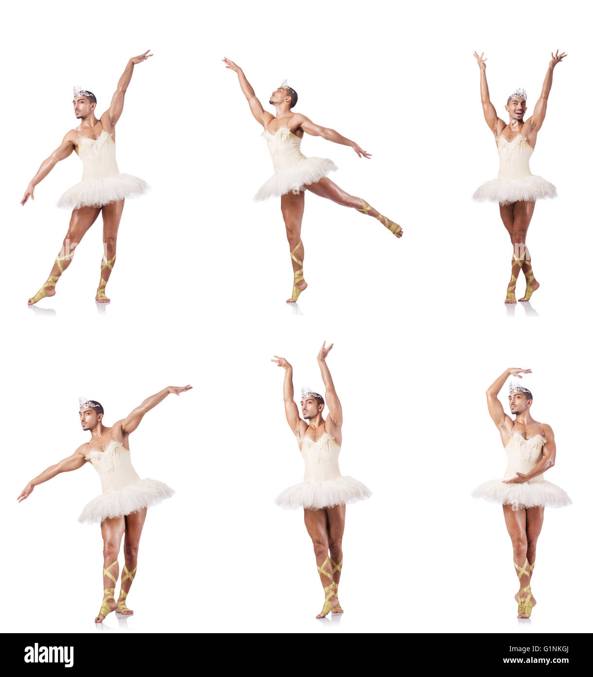 Man in ballet tutu isolated on white Stock Photo - Alamy