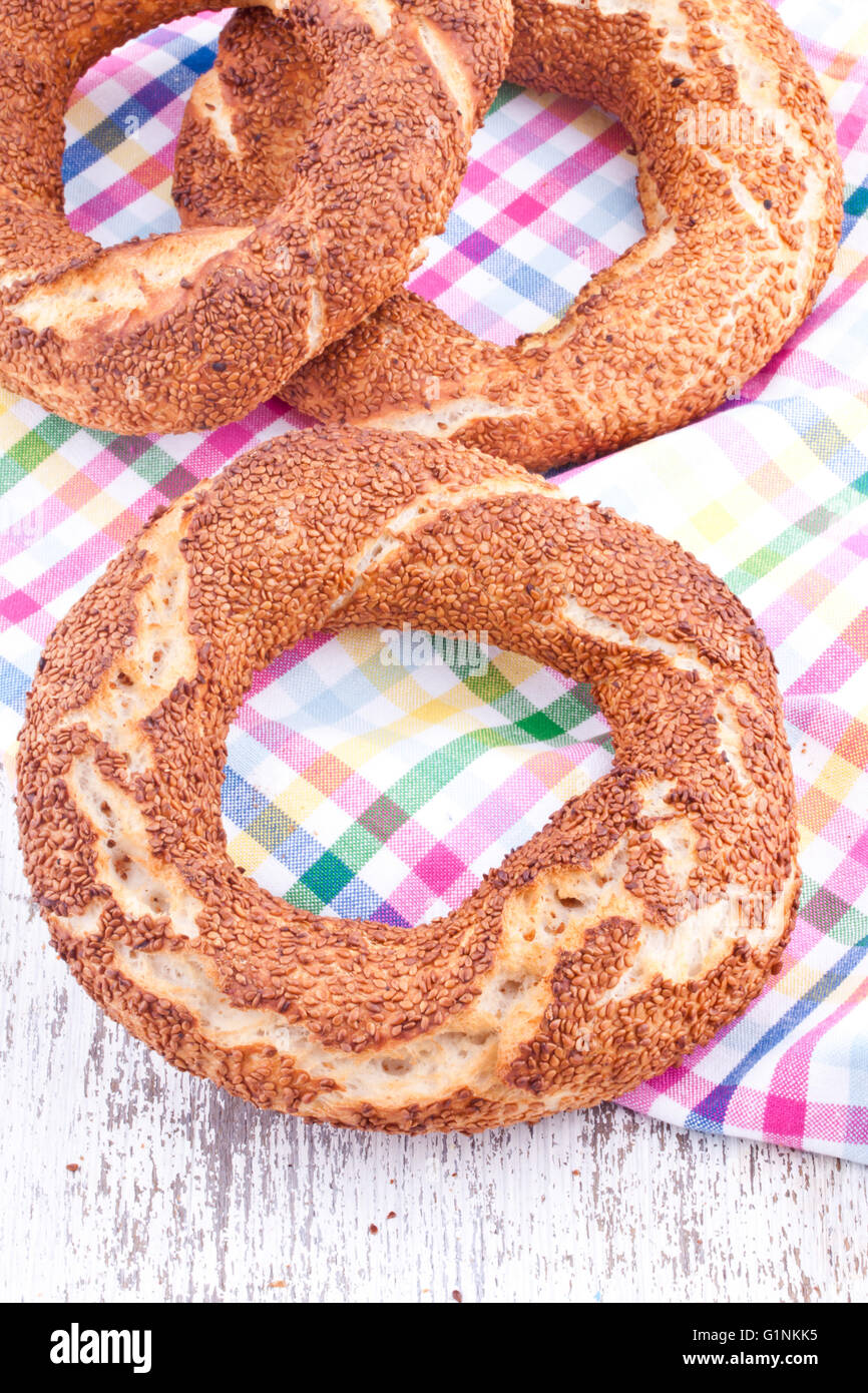 Turkish bagel simit Stock Photo - Alamy