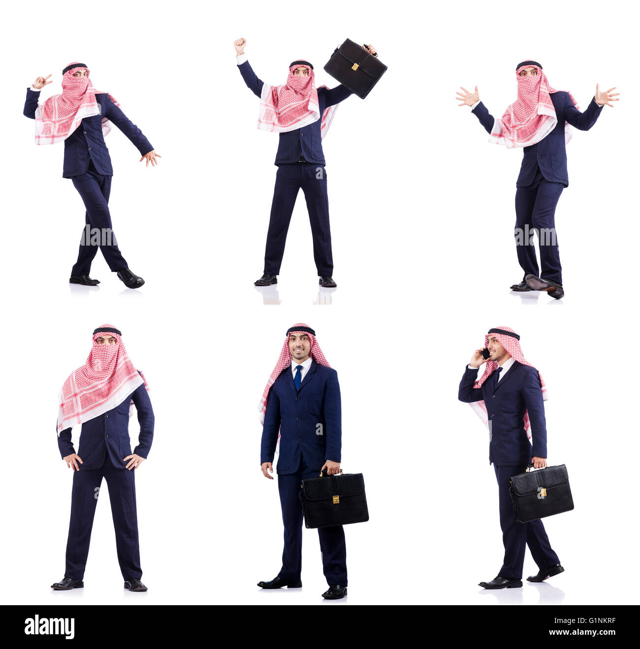 Set of photos with arab businessman Stock Photo - Alamy