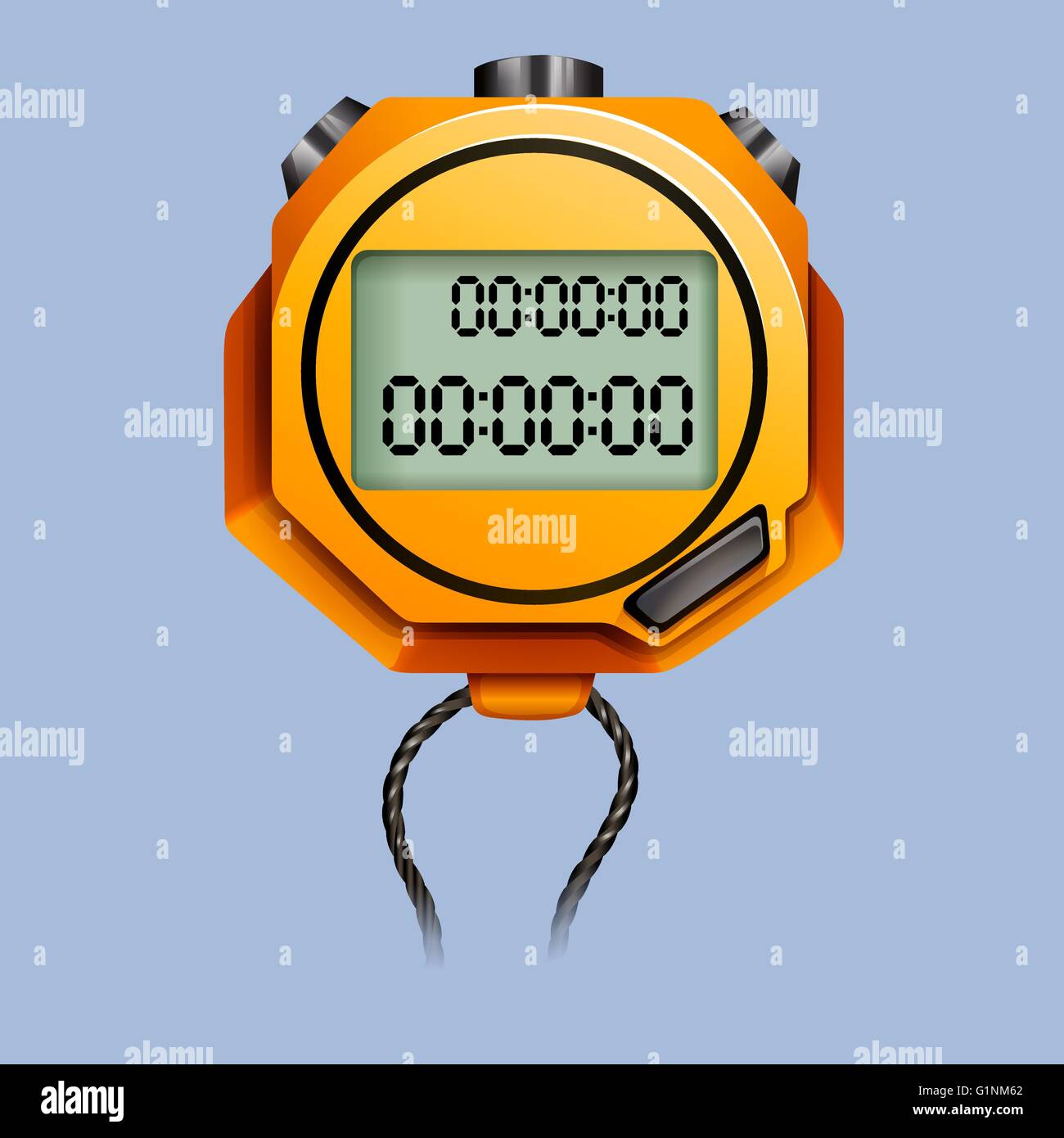 Yellow stopwatch with rope illustration Stock Vector Image & Art - Alamy