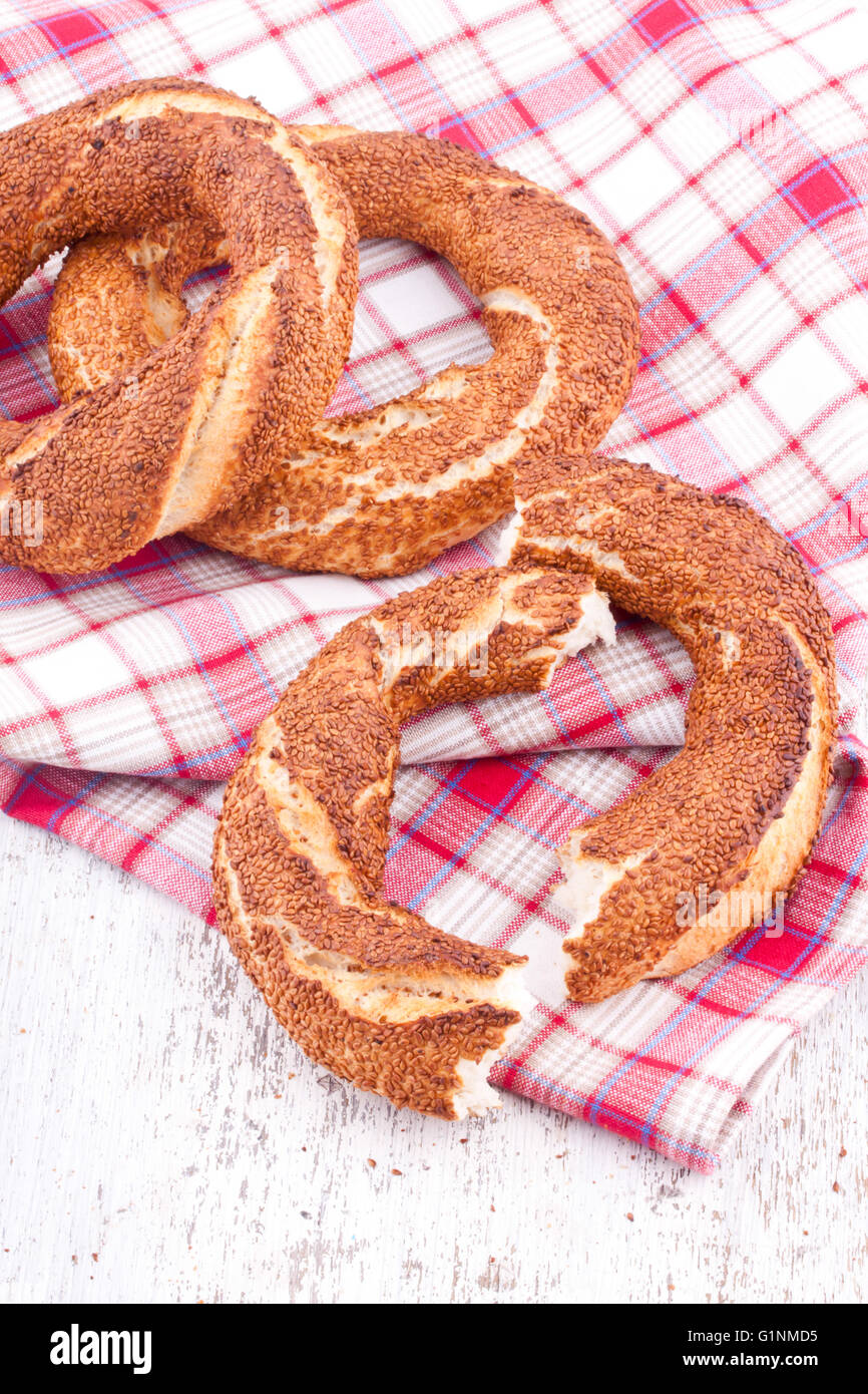 Turkish bagel simit Stock Photo - Alamy