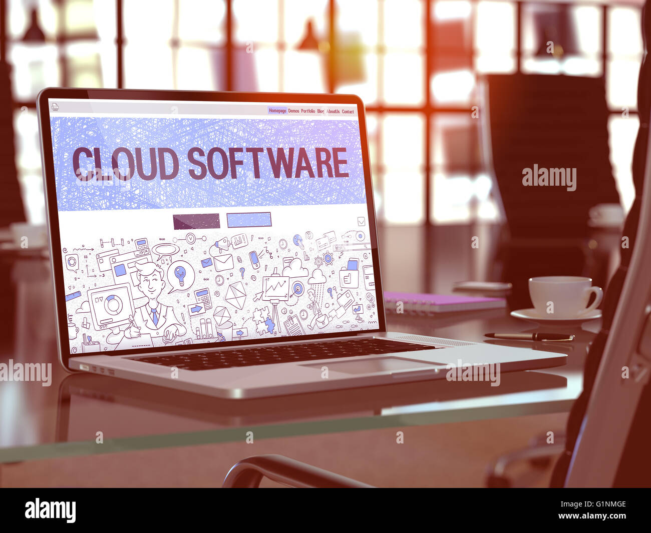 Laptop cloud computing design hi-res stock photography and images - Alamy