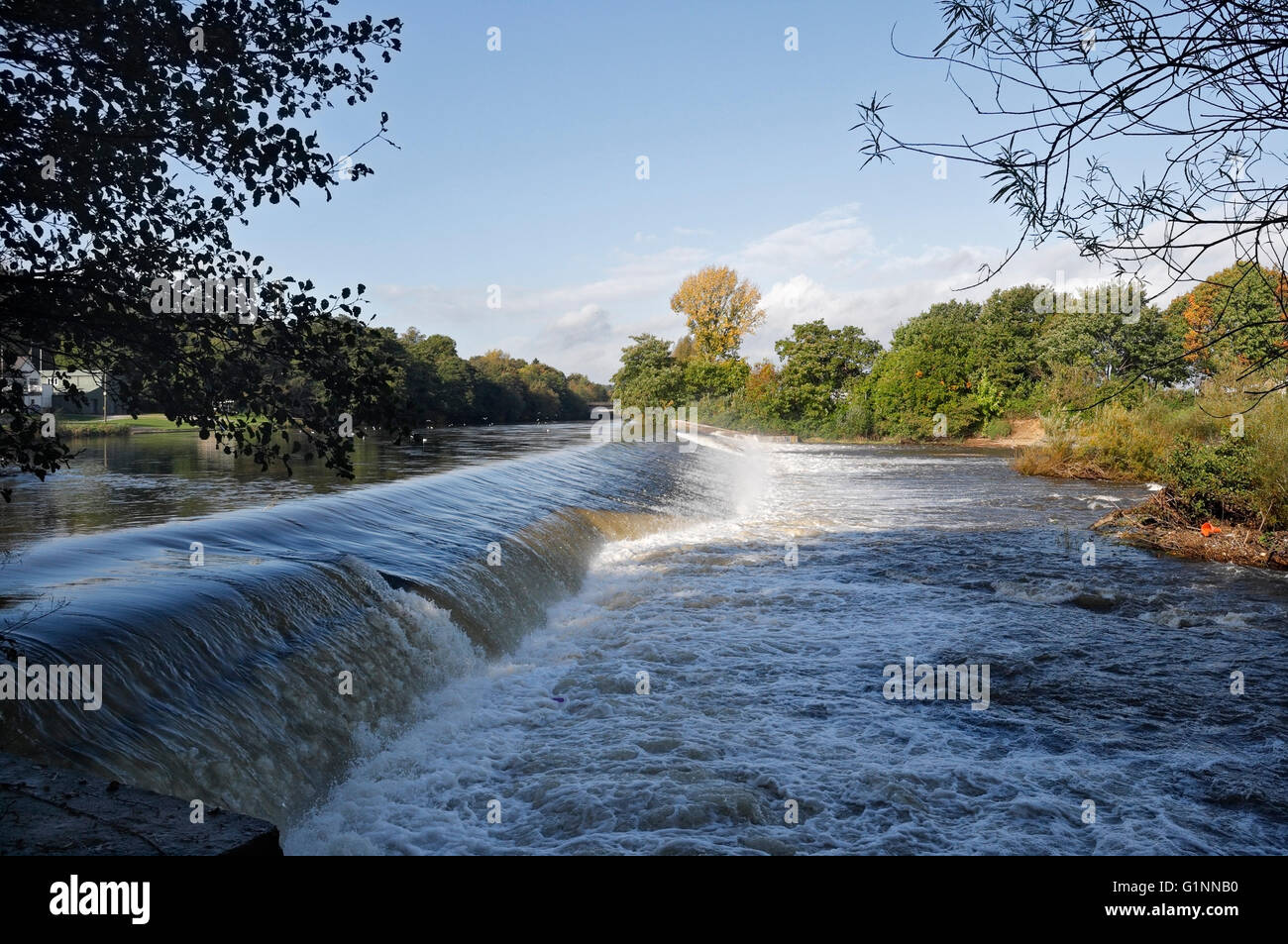 Llandaff weir on the river Taff Cardiff Wales UK Stock Photo - Alamy