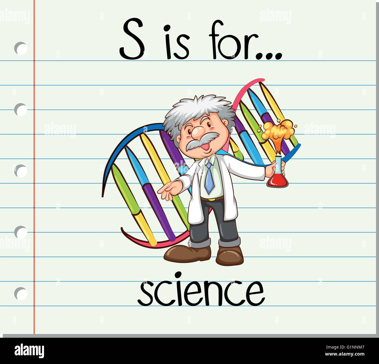 Flashcard letter S is for science illustration Stock Vector Image & Art ...