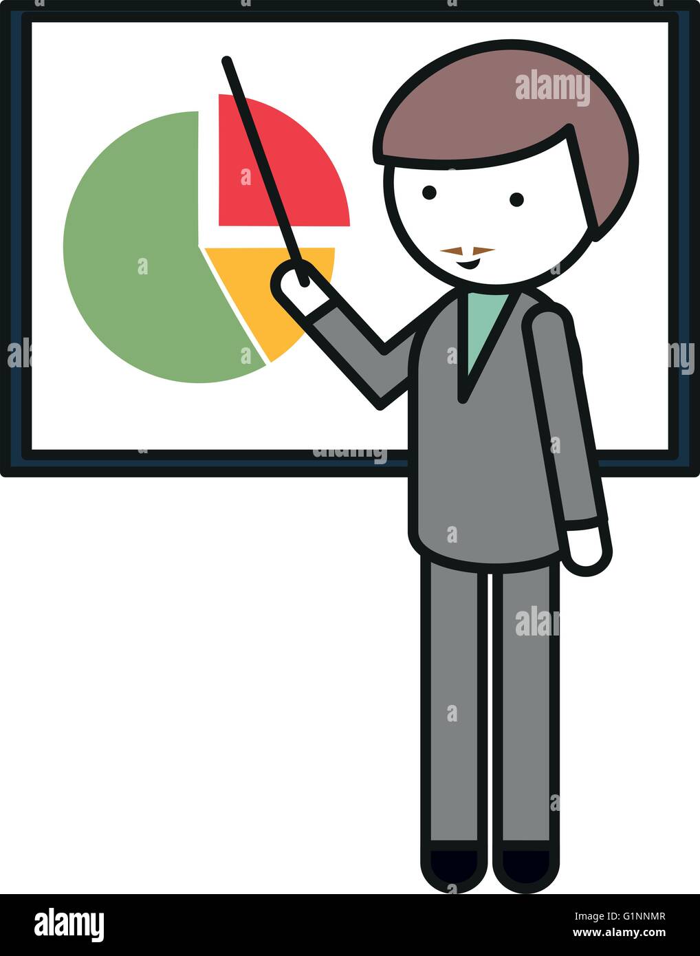 Man presenting chart Stock Vector Images - Alamy