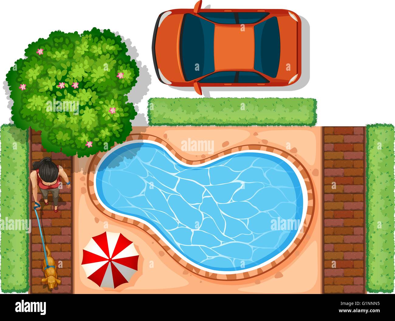 View over car park Stock Vector Images - Alamy