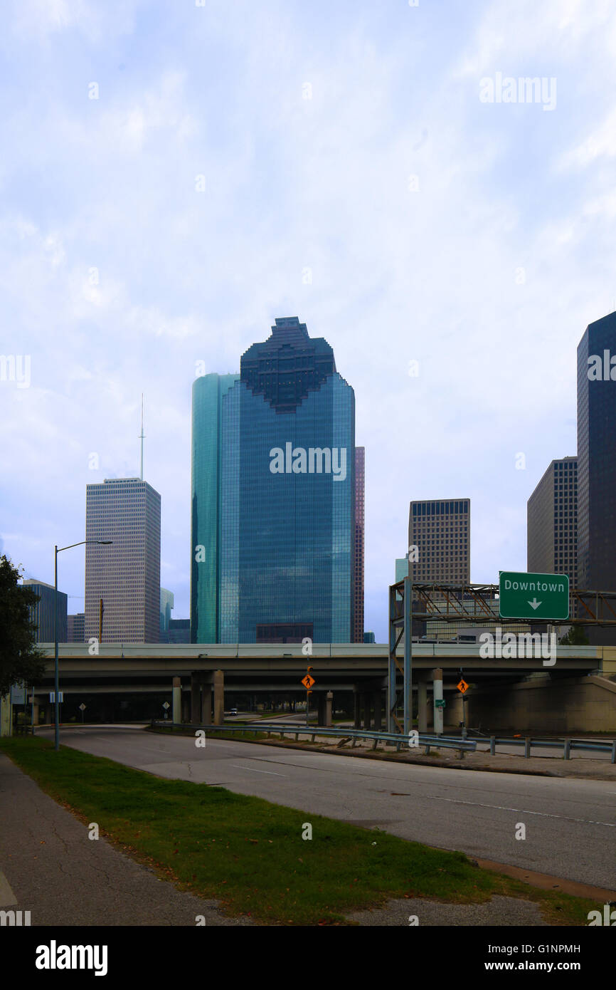 A Vertical of a Houston, Texas street scene Stock Photo - Alamy