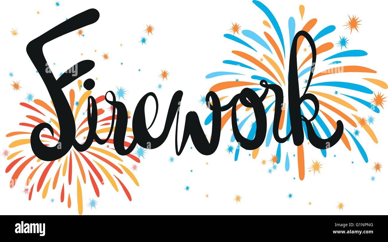 Firework exploded with text illustration Stock Vector Image & Art - Alamy