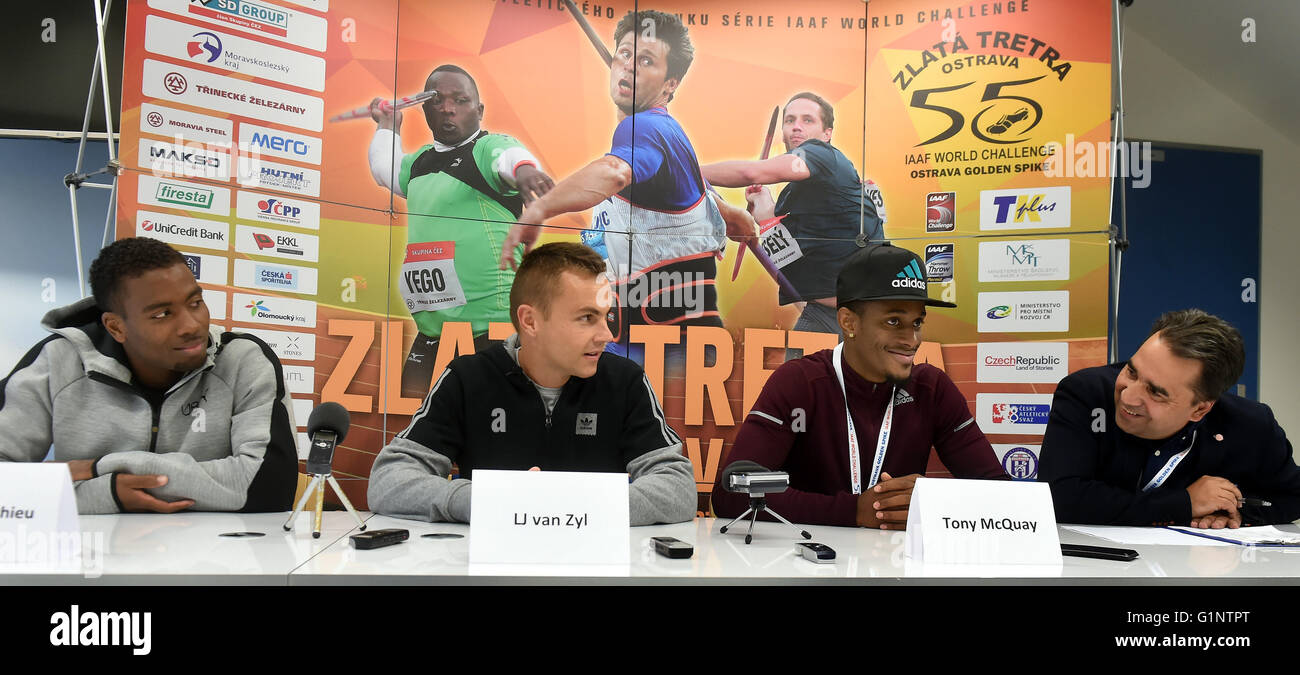 Athletes from left: Michael Mathieu, Louis Jacobus van Zyl and Tony ...