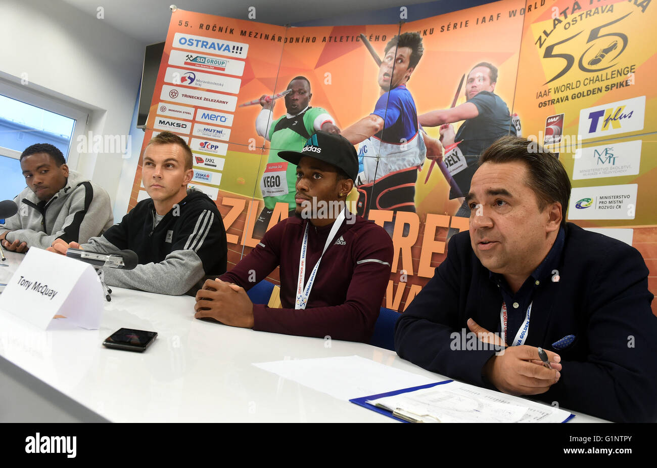 Athletes from left: Michael Mathieu, Louis Jacobus van Zyl and Tony ...