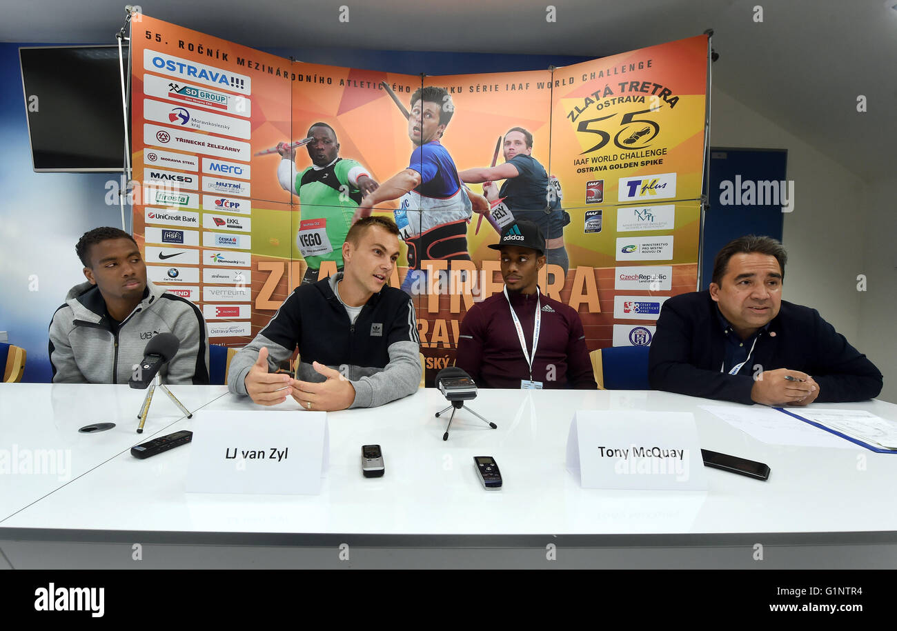 Athletes from left: Michael Mathieu, Louis Jacobus van Zyl and Tony ...