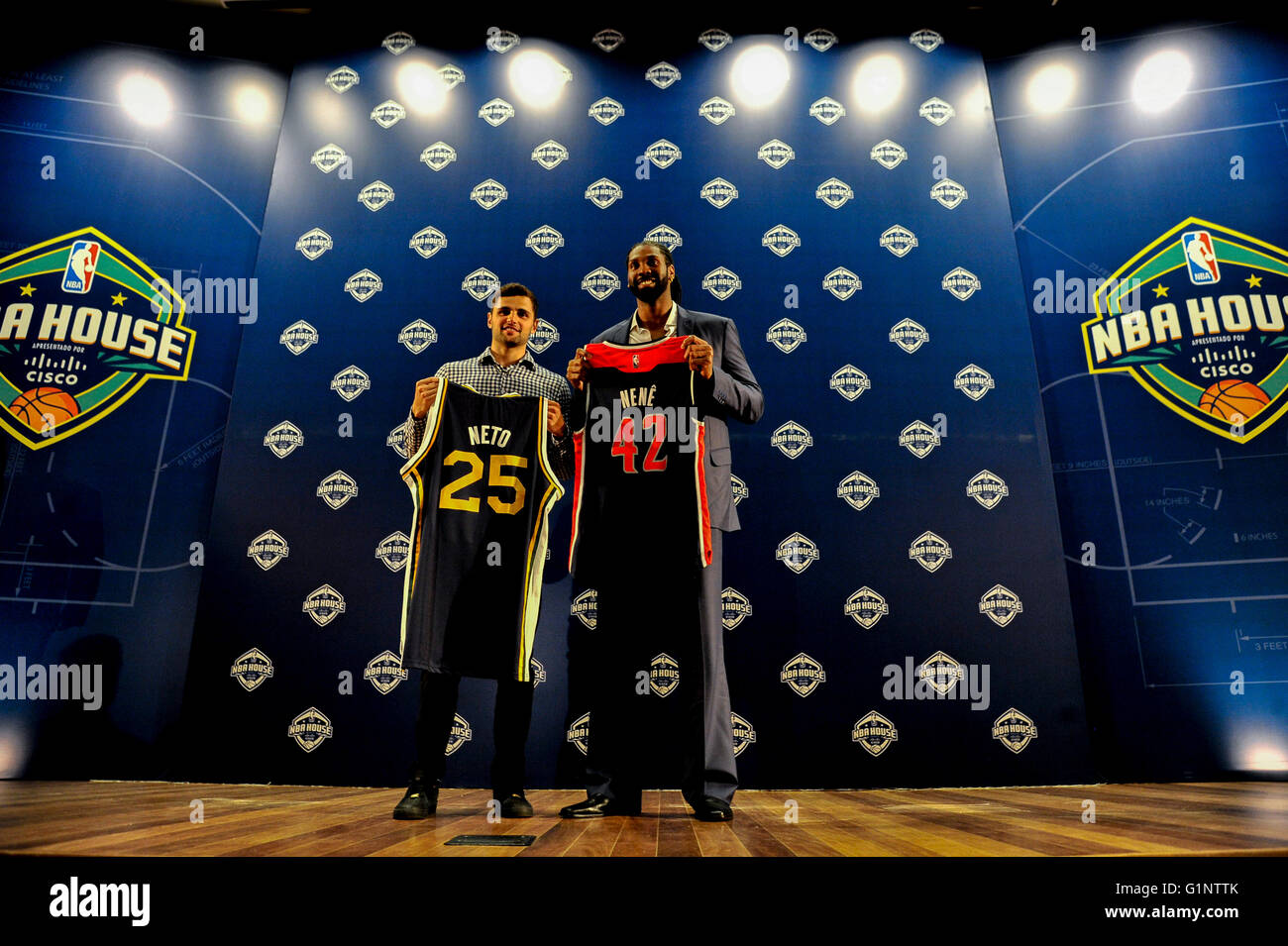 RIO DE JANEIRO, Brazil - 05/17/2016: NBA COLLECTIVE HOUSE - Nene and ...