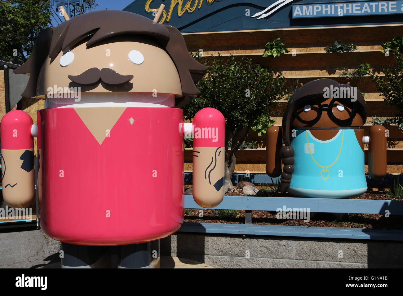 Mountain View, US. 17th May, 2016. A mascots of the Google operating ...