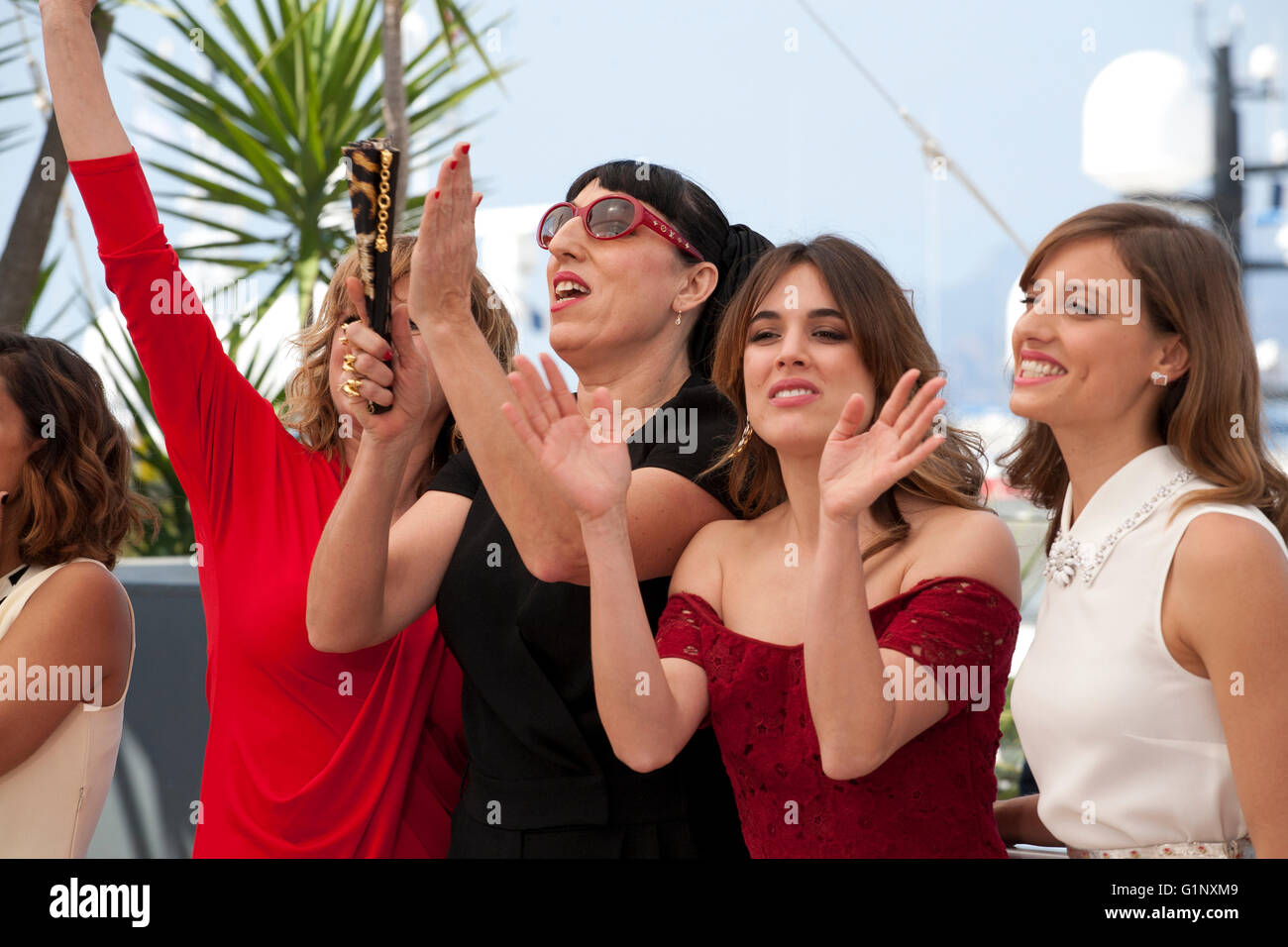 Cannes, France. 17th May, 2016. Actresses Inma Cuesta, Emma Suarez ...